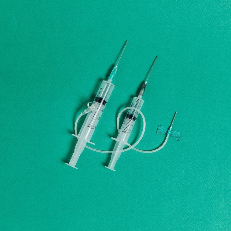B Braun Vasofix Safety Venous Catheter with flaps and an injection port ...